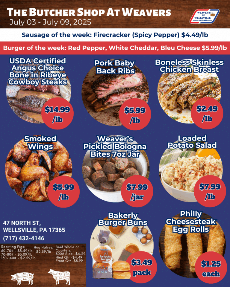 The Butcher Shop at Weaver's - Weaver's of Wellsville